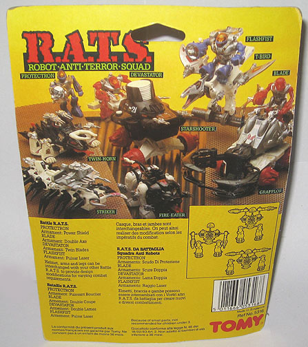 1984 Tomy Starriors Starrior R.A.T.S RATS Blade MOSC | eBay