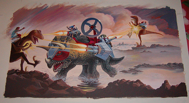 STA: Dino Riders: Original Artwork: Triceratops Artwork